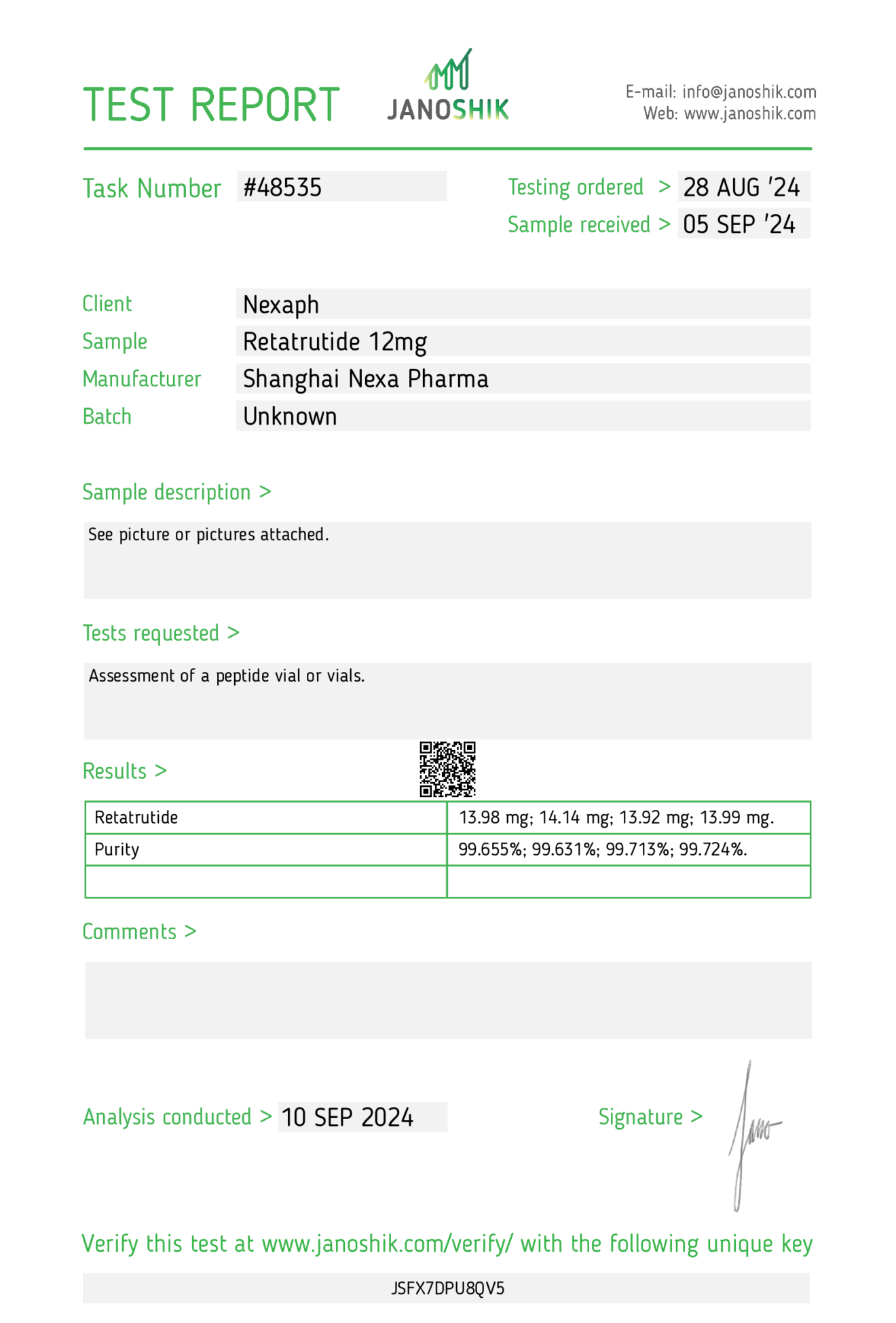 Lab Result – NEXAPH